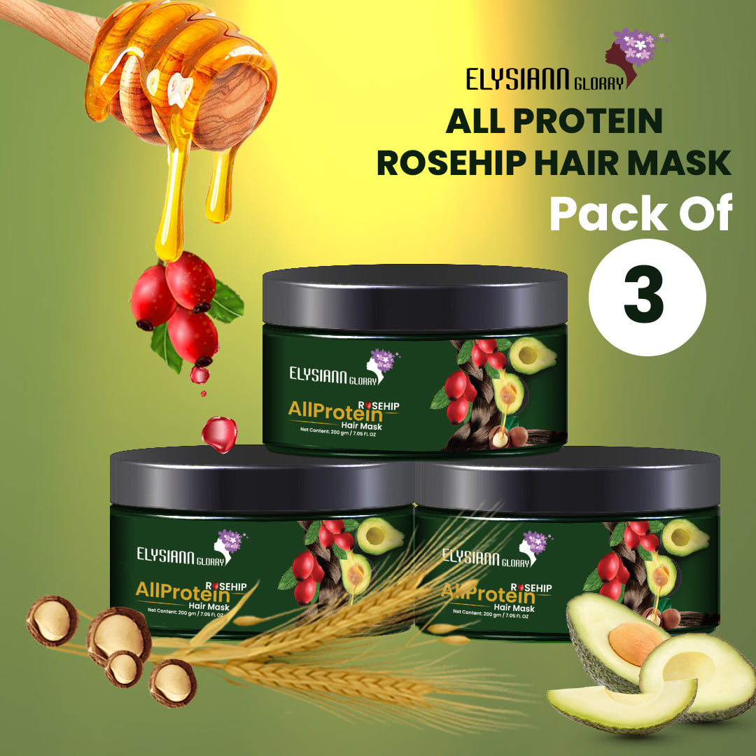 All Protein Rosehip Hair Mask Pack of 3 – Elysiann Glorry